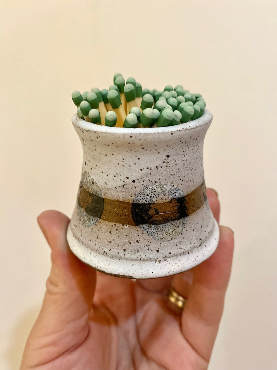 Zane Pottery Match Holder with Striker – Hip Finds Company