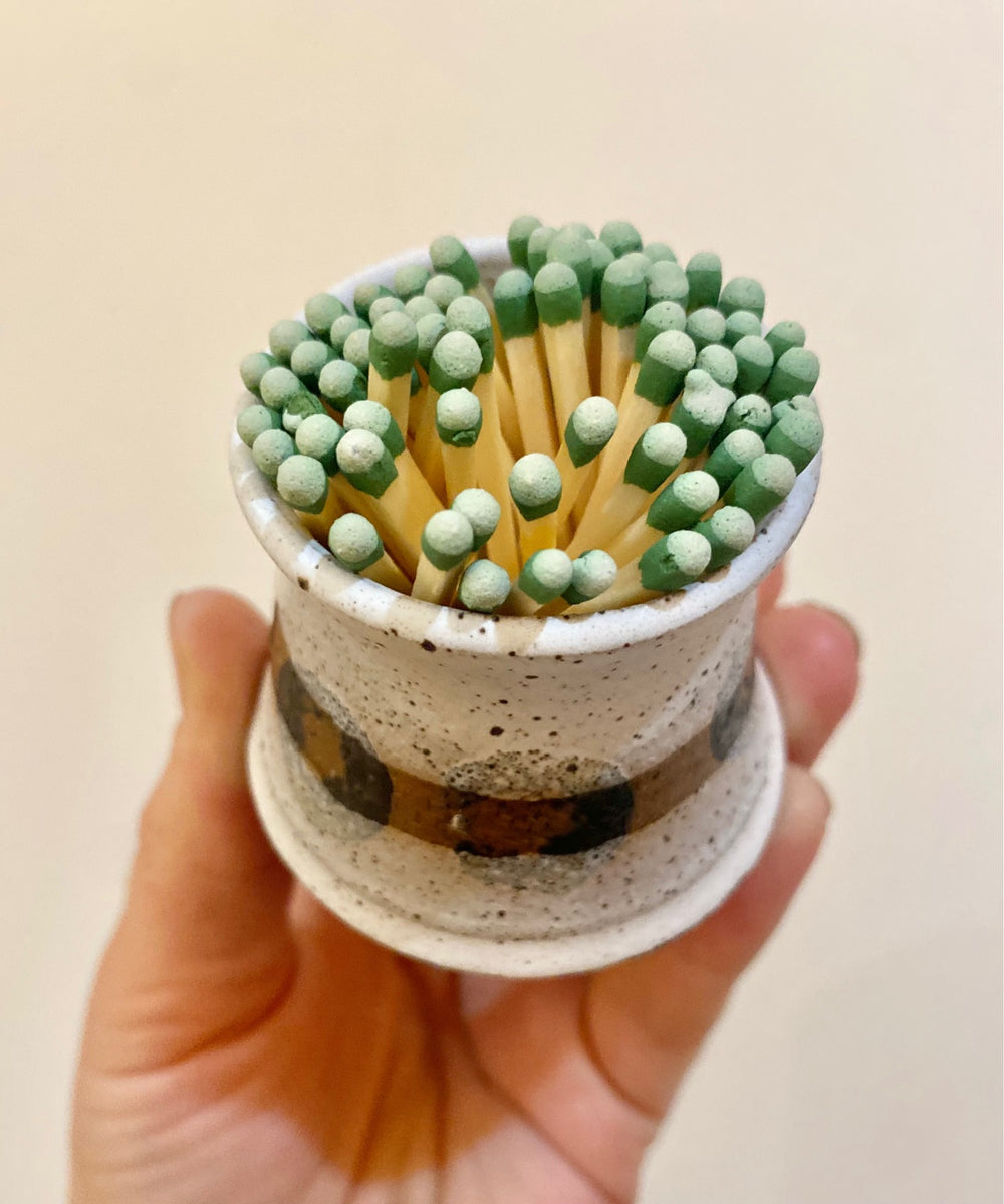 Zane Pottery Match Holder with Striker – Hip Finds Company